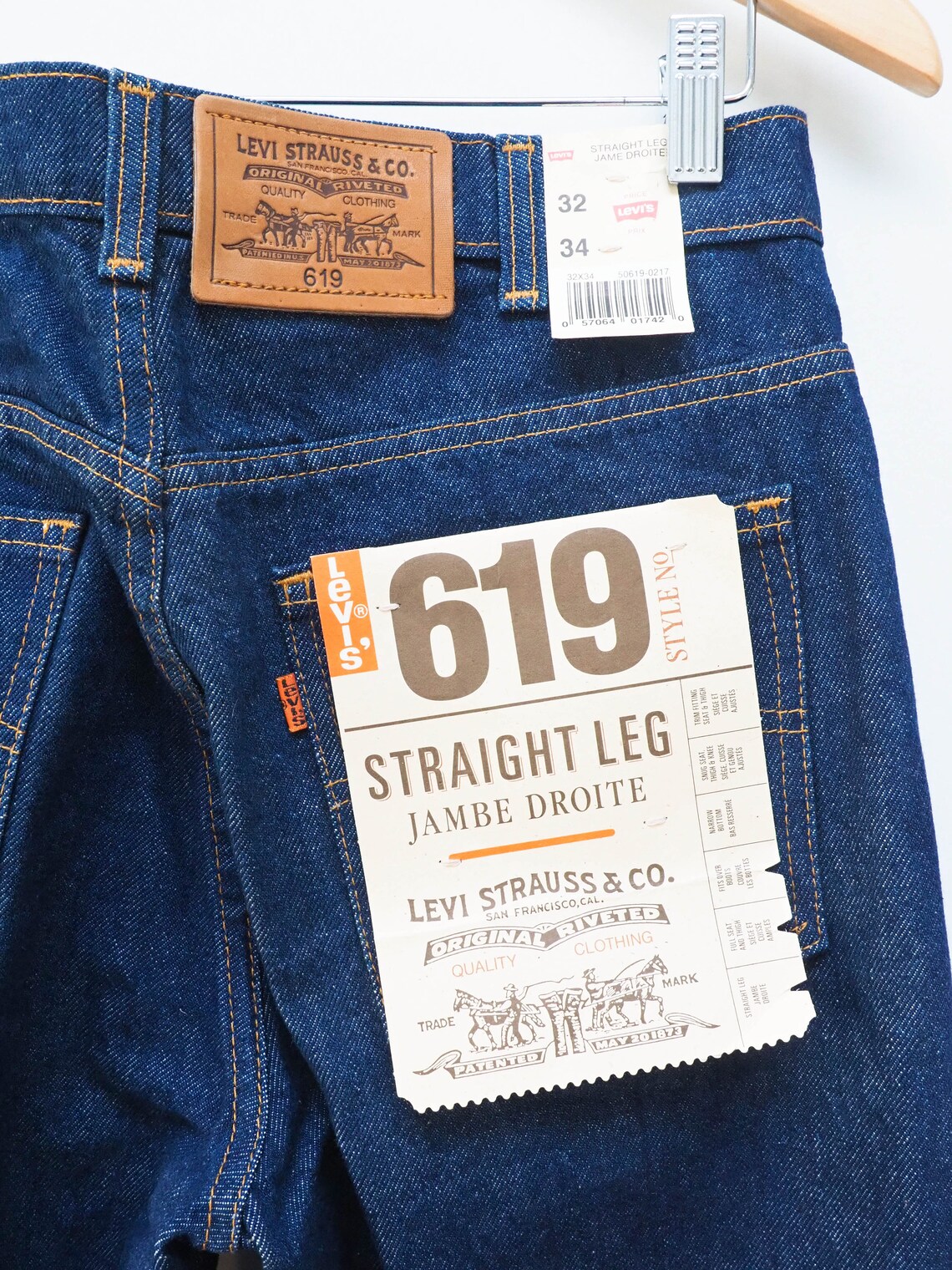 NOS Black Levis 619 - Tag Size 32 X 34 - NWT Levi Strauss Denim ...