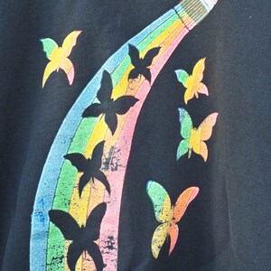 Vtg Rainbow Butterfly Crewneck Sweatshirt - Large - Vintage Rainbow ...