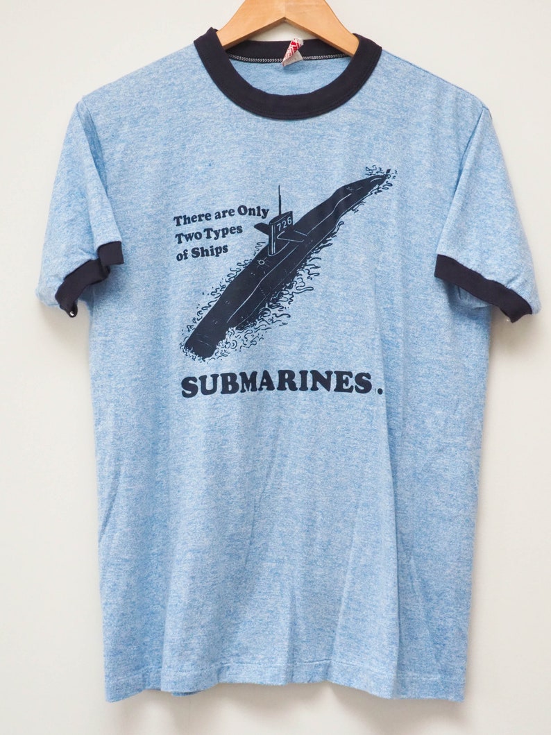 Vtg Submarine Tshirt Large Vintage Ringer Tee Single - Etsy