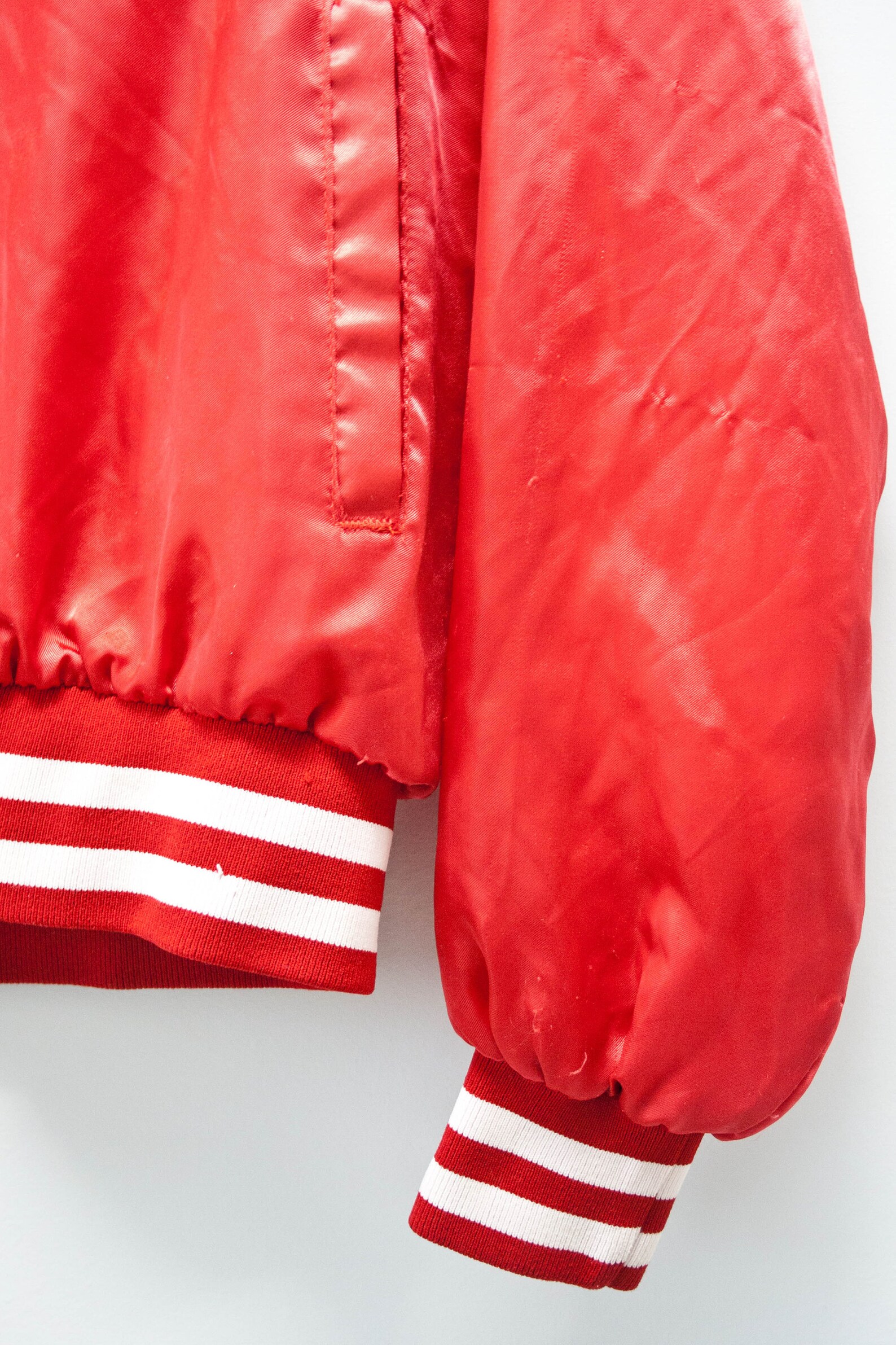 Vtg Red Nylon Satin Marines Bulldog Jacket Medium 80s - Etsy