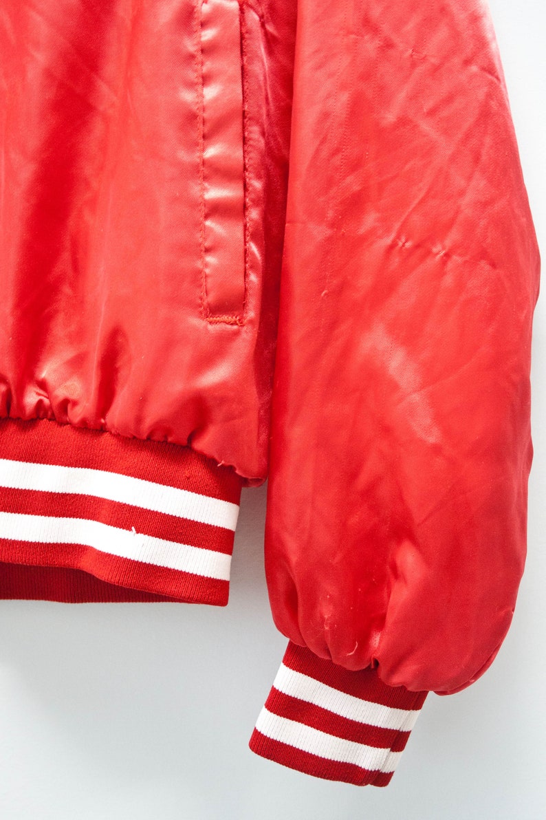 Vtg Red Nylon Satin Marines Bulldog Jacket Medium 80s - Etsy