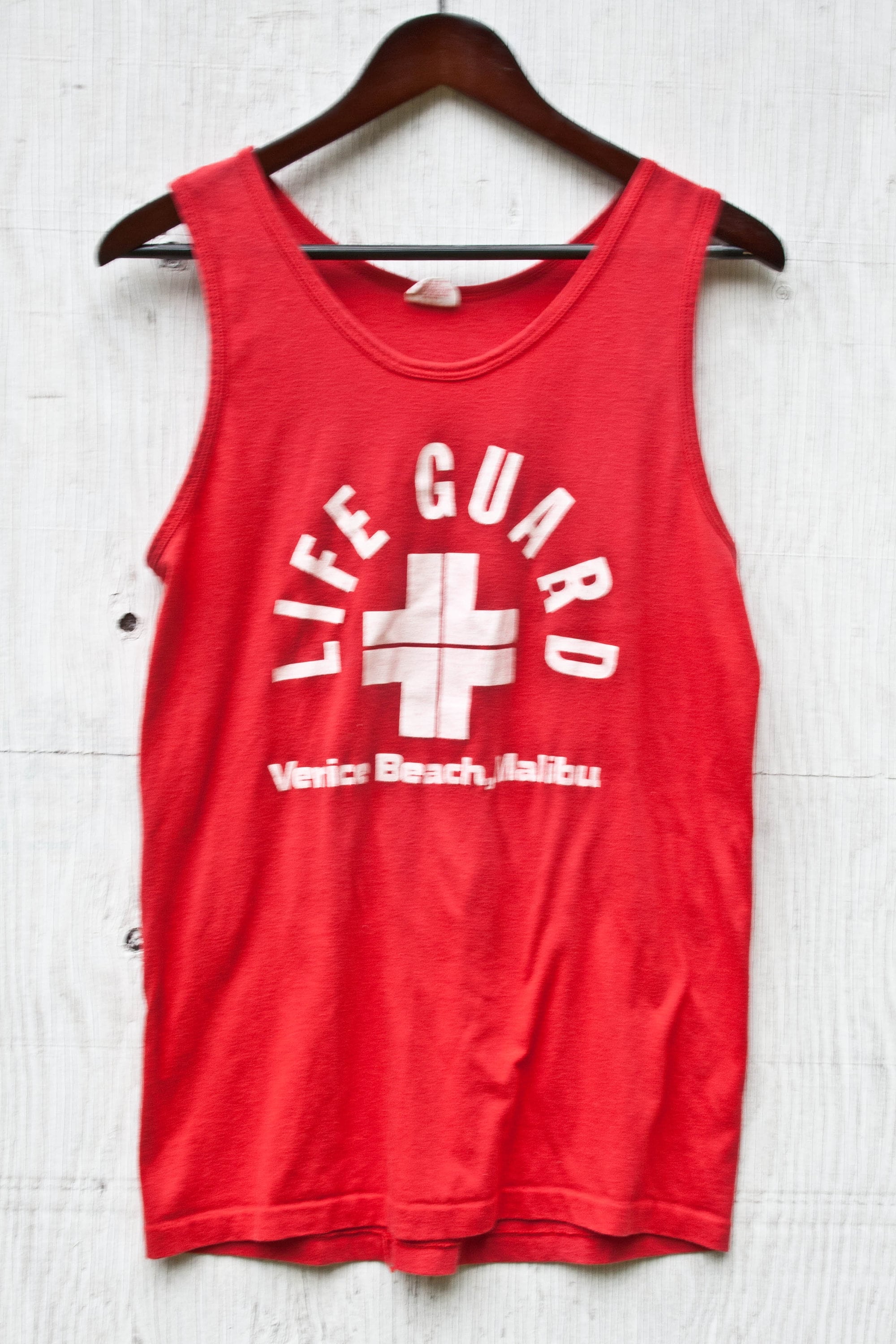 Vtg Malibu Lifeguard Tank - Large XL - Graphic Tank Top - Summer Tank ...