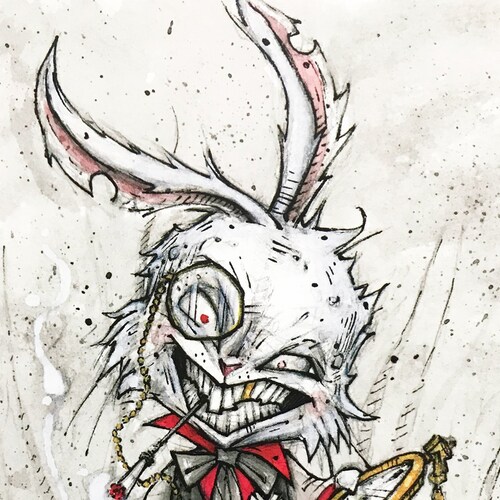 The Mad Hatter Art Print Alice in Wonderland Inktober 2018 - Etsy