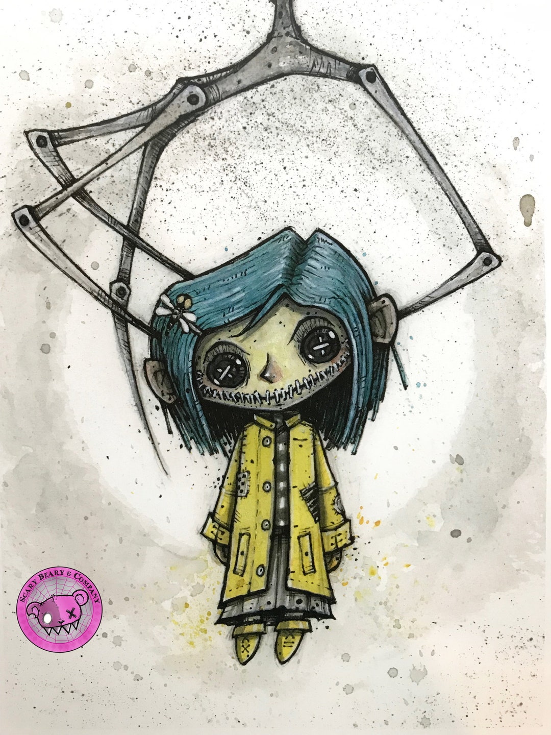 Coraline, Button-eyed Doll - Art Print - Etsy