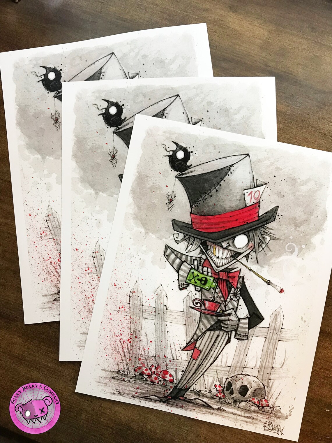 The Mad Hatter Art Print Alice in Wonderland Inktober 2018 - Etsy