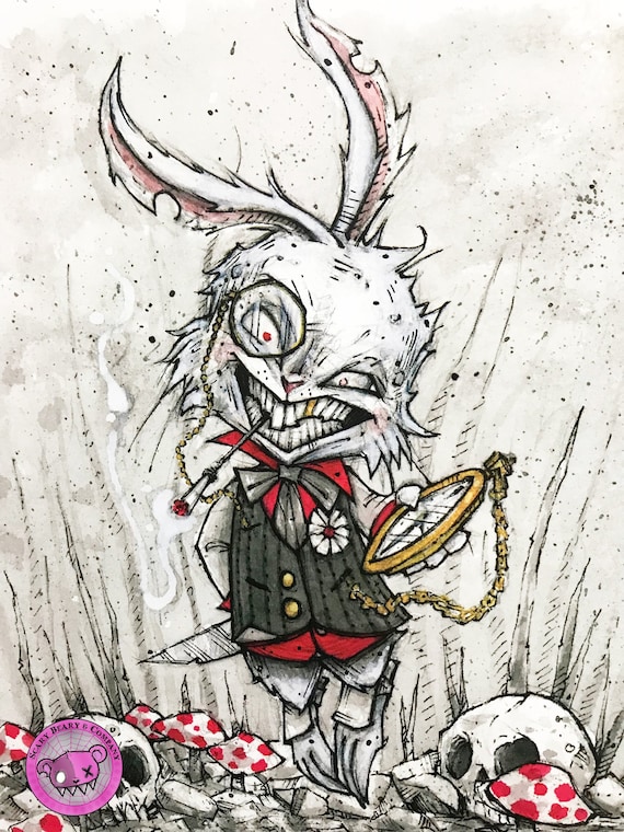 Alice In Wonderland Rabbit Drawing