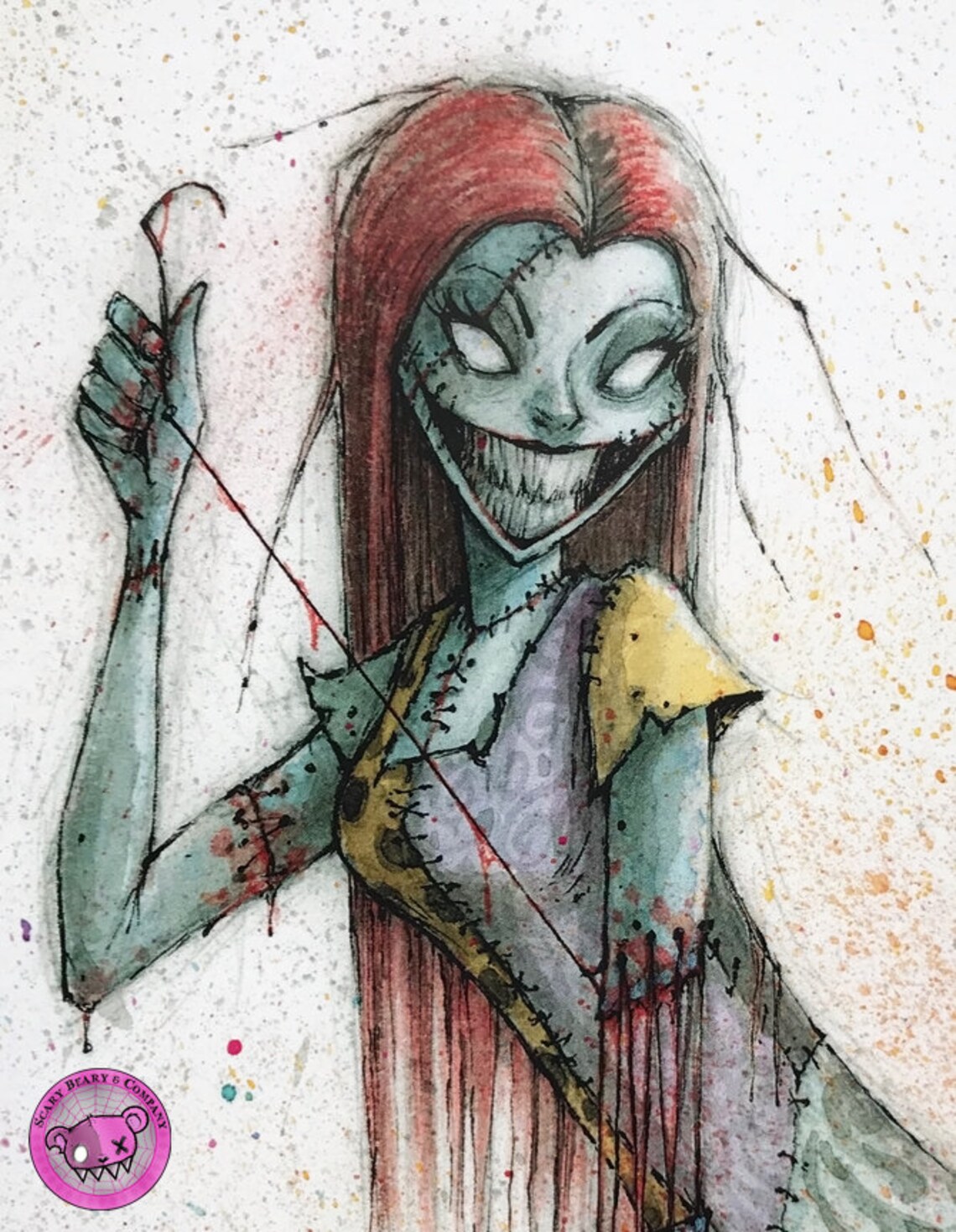 Sally Patches The Nightmare Before Christmas art print | Etsy