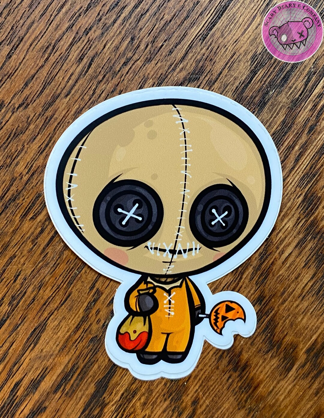 Cute Trick R Treat Sam, Horror Movie Fan, Halloween Sticker, Waterproof ...
