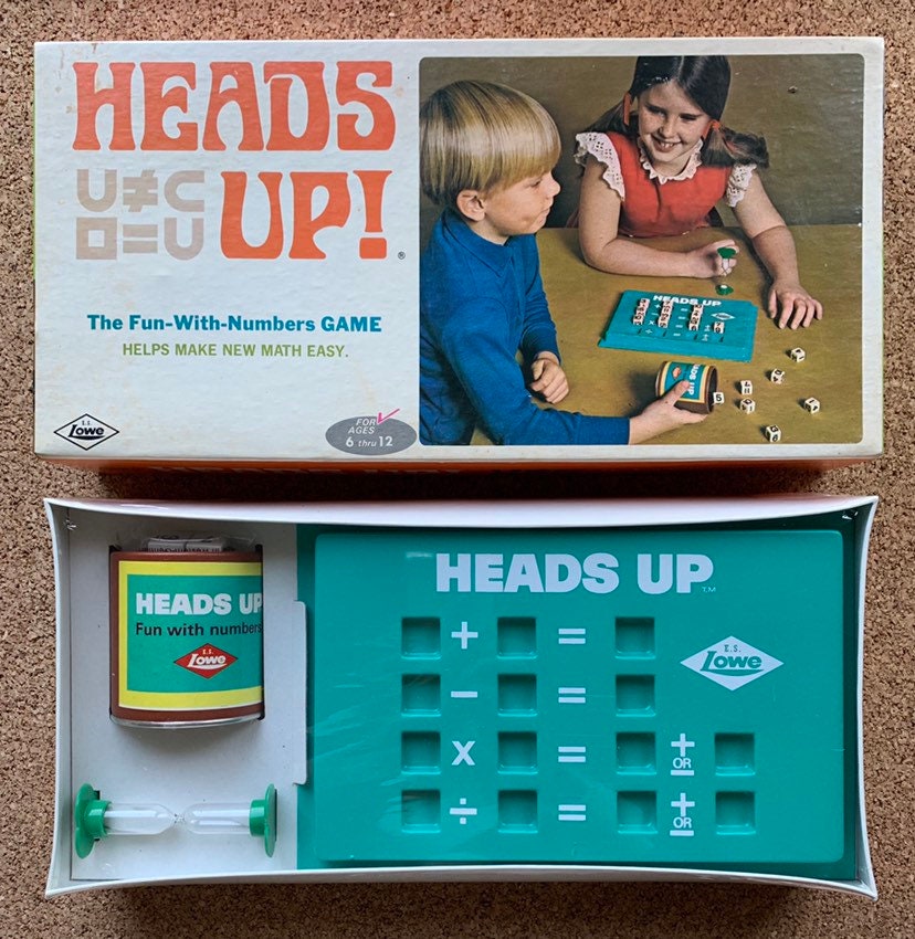 1970 Heads Up Math Game NOS