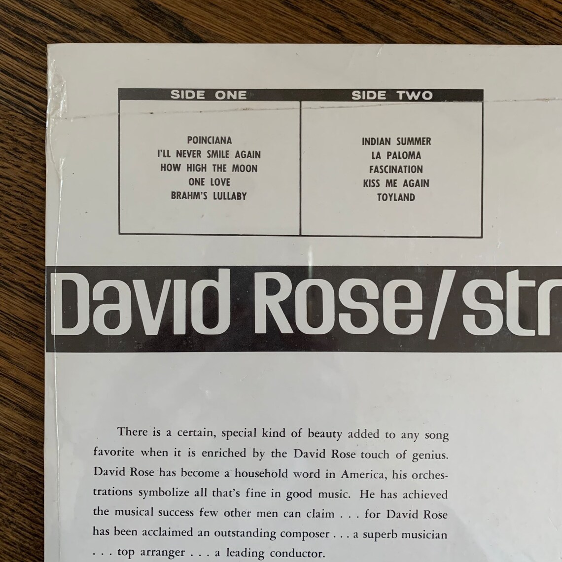 David Rose Strings Alive Vinyl Record, the Fabulous Stradivari Strings ...