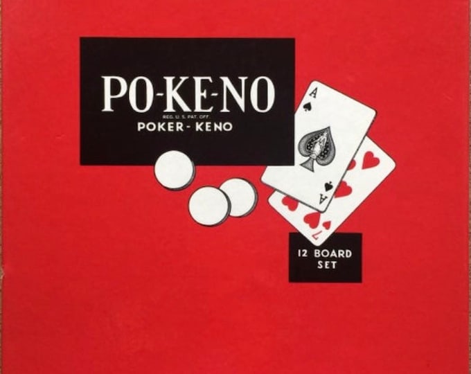 Pokeno Card Game Set Bingo Cards and Poker Chips - Etsy