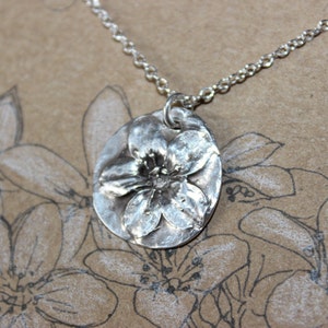 Silver Flower Pendant - Nature Jewellery - Real Flower Turned Into a ...