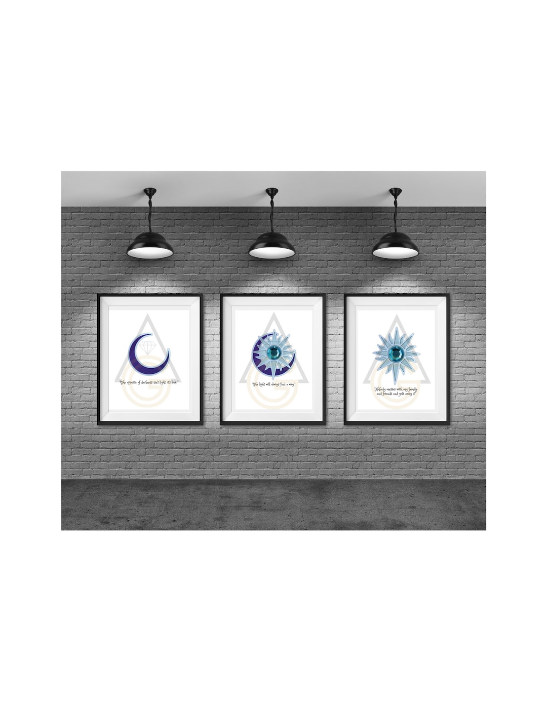 Digital Prints Twitches Moon Sun Sun/moon 3 Prints - Etsy