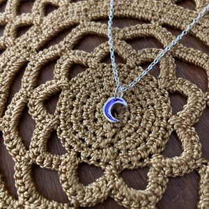Sterling Silver Super Tiny Twitches Moon Pendant “17 Year Anniversary ...