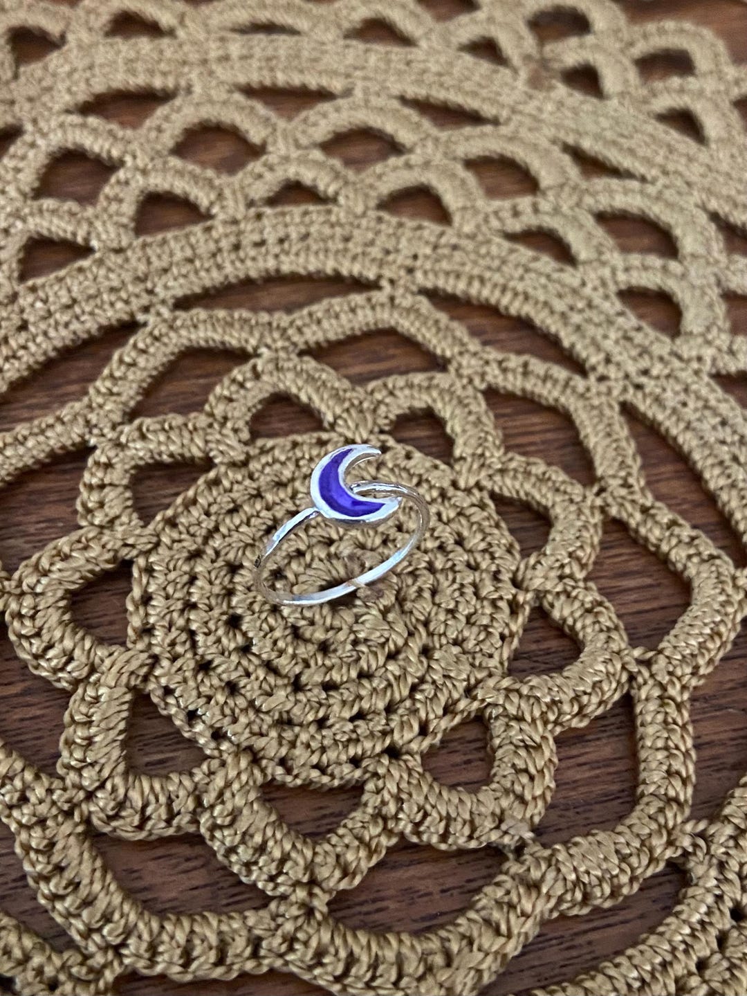 Sterling Silver Super Tiny Twitches Moon Ring “19 Year Anniversary ...