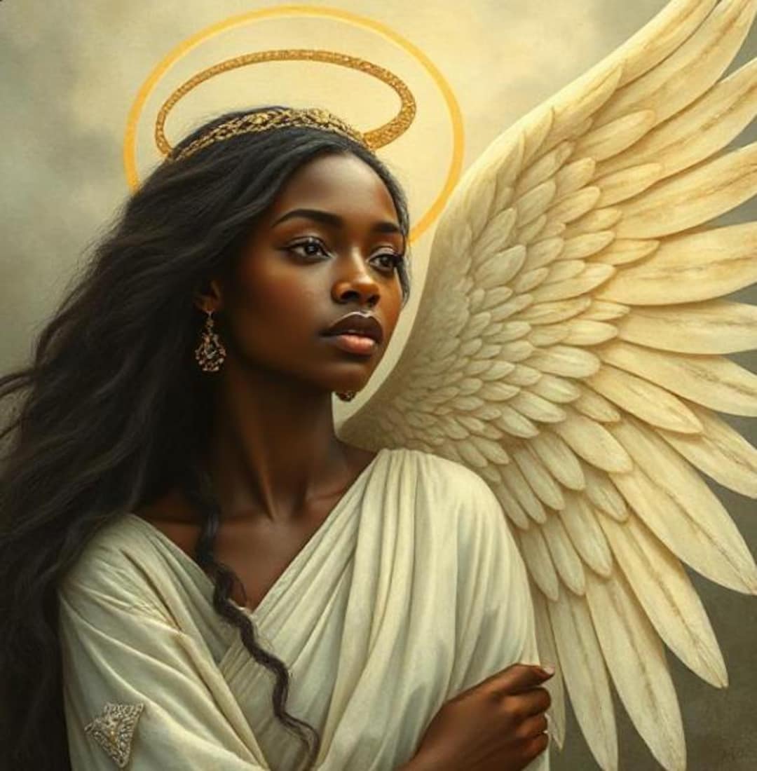 African Angel Print, Angel Print, Black Angel Print, Nice Angel Print ...