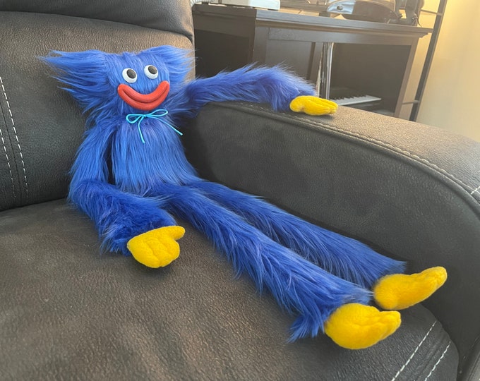 Huggy Wuggy From Poppy Playtime - Hand Stitched Polyester Plush (2 Ft ...