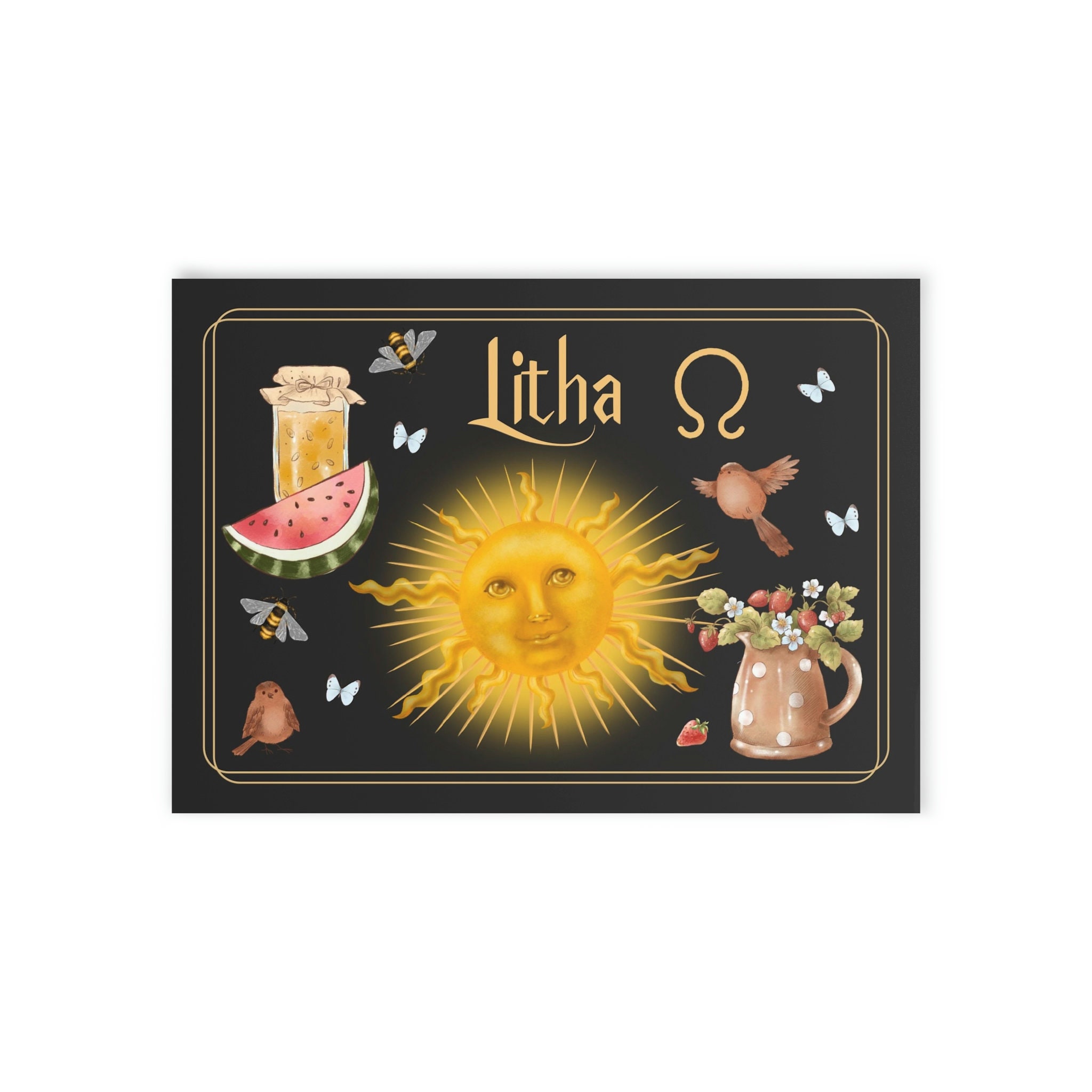 Wheel of the Year. Litha. Altar Card. - Etsy