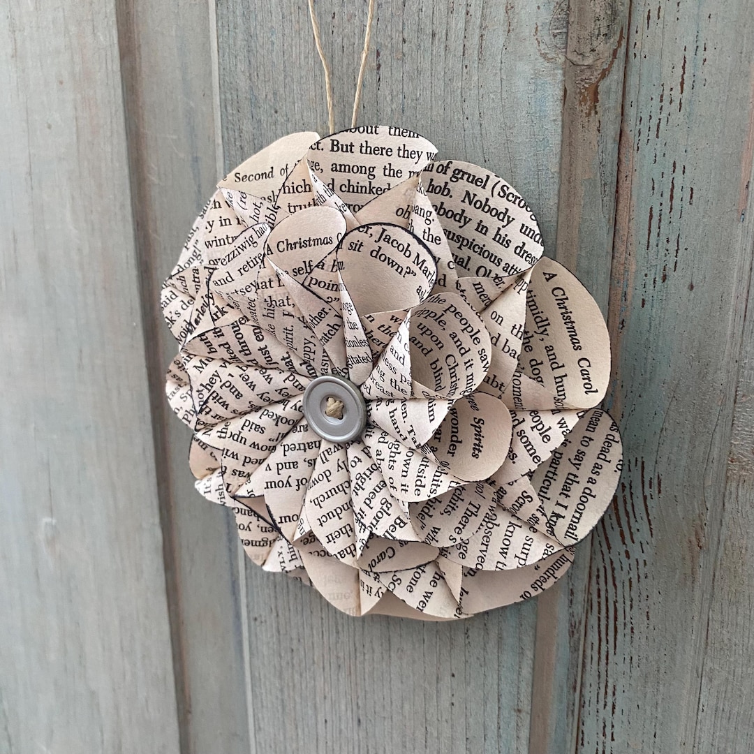A Christmas Carol by Charles Dickens Book Page Tree Ornament - Etsy
