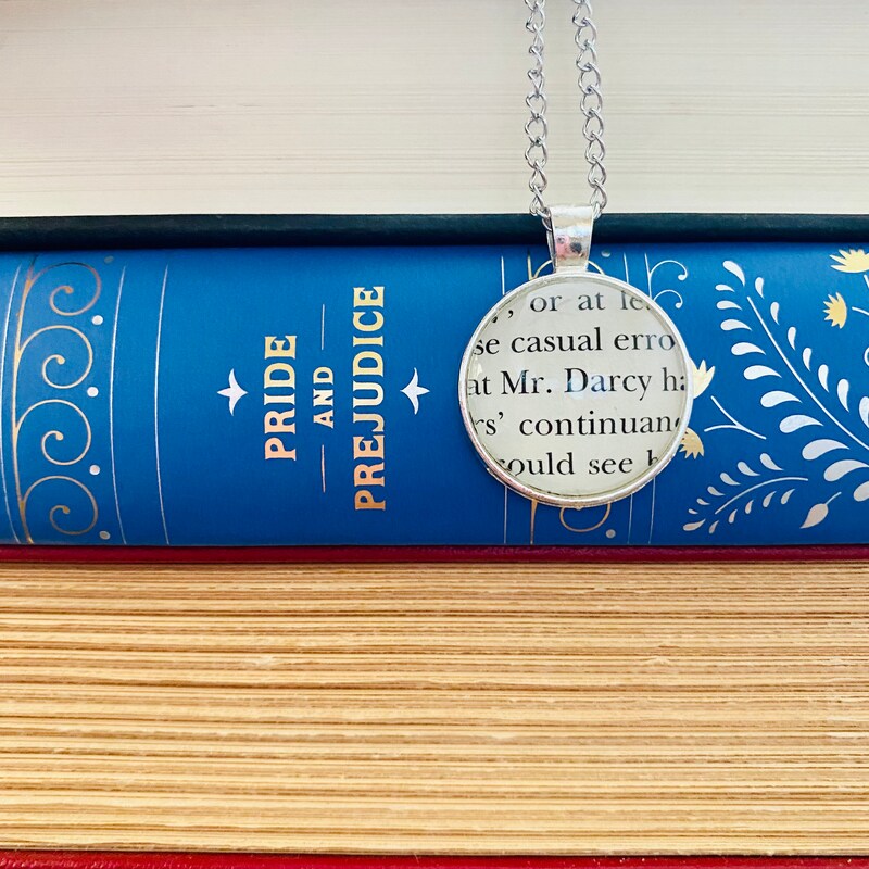 Book Page Necklace - Etsy