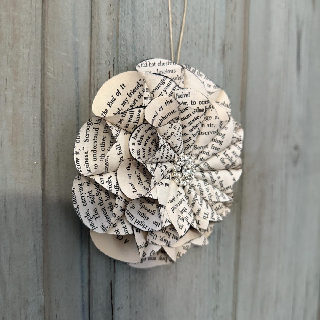 A Christmas Carol by Charles Dickens Book Page Tree Ornament - Etsy