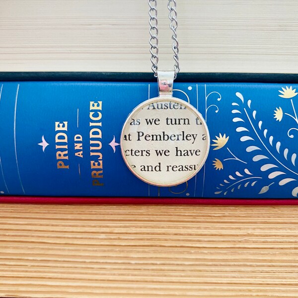 Book Page Necklace - Etsy