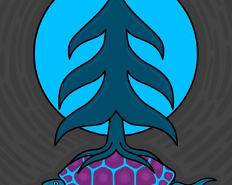 First Dawn Over Turtle Island | Indigenous Artist | Sky Woman Saw the ...