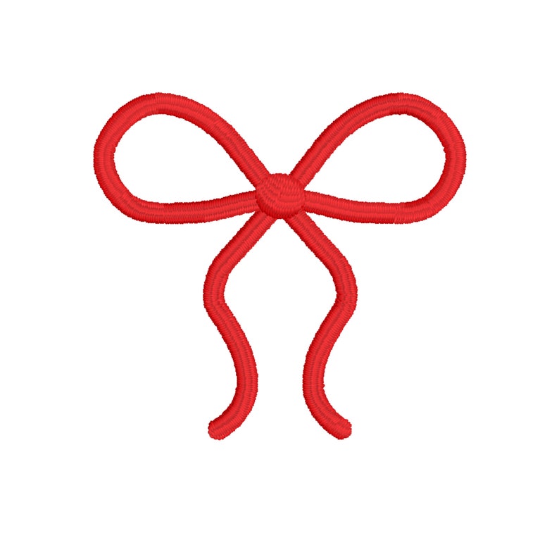 Simply Satin Bow Embroidery Design - Etsy