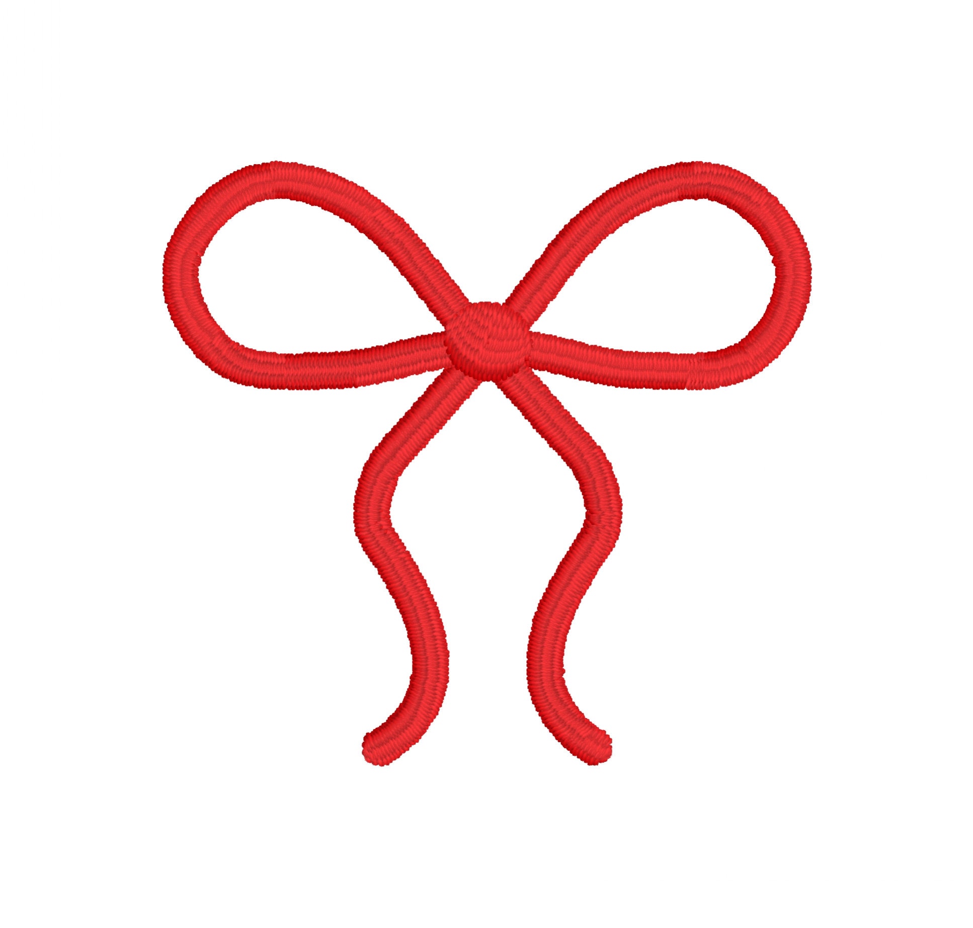 Simply Satin Bow Embroidery Design - Etsy