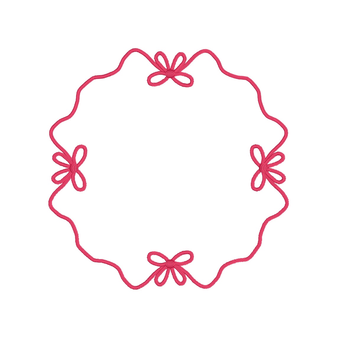 Heirloom Double Long Bow Frame Embroidery Design - Etsy