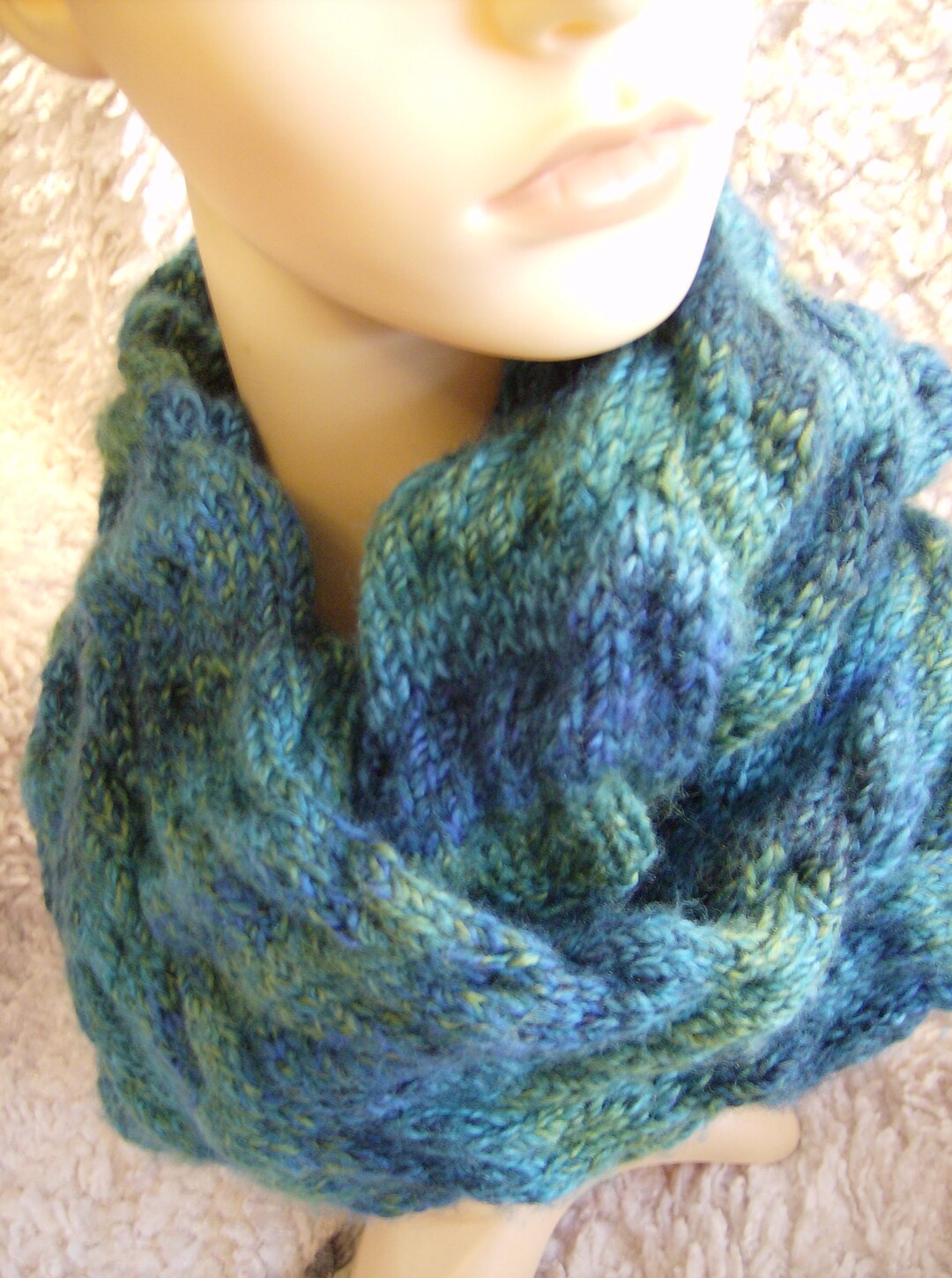 Dragon Cowl - Simple Chunky Knit Pattern - Etsy