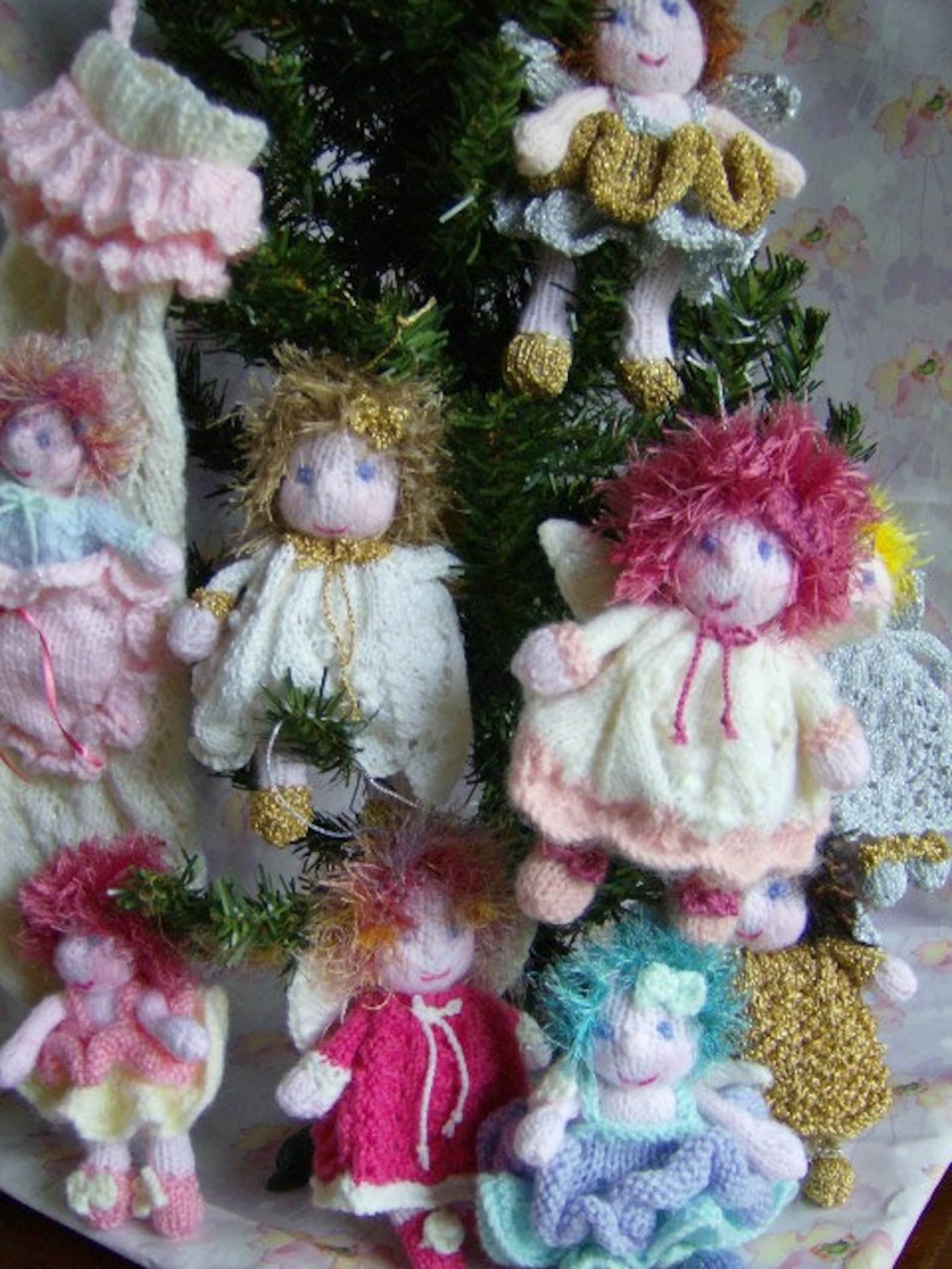 Little Angels - Christmas Tree Decorations/trims Easy Soft Toy Knitting ...