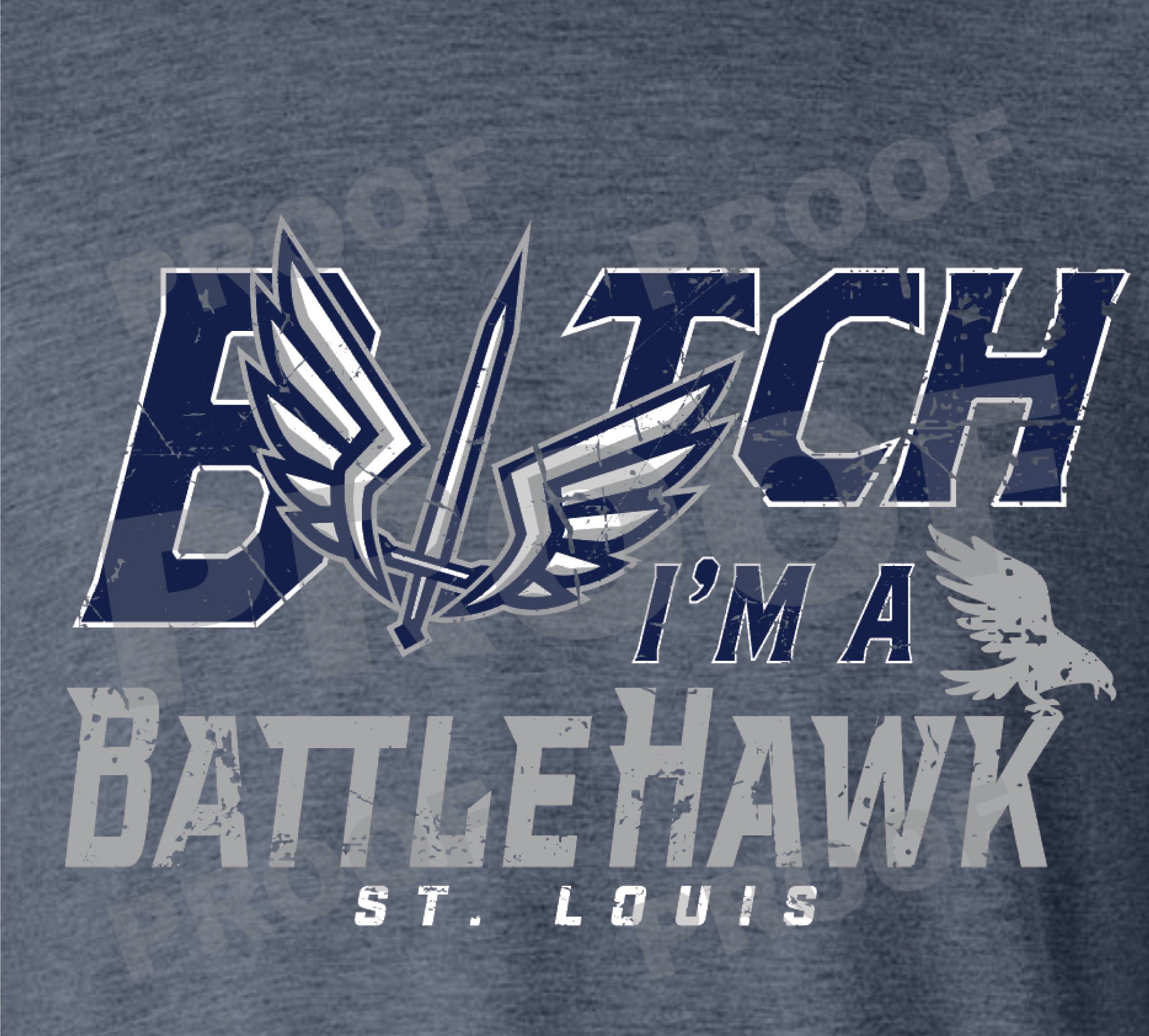 B*tch I'm A Battlehawk-stl Battlehawks Tee - Etsy