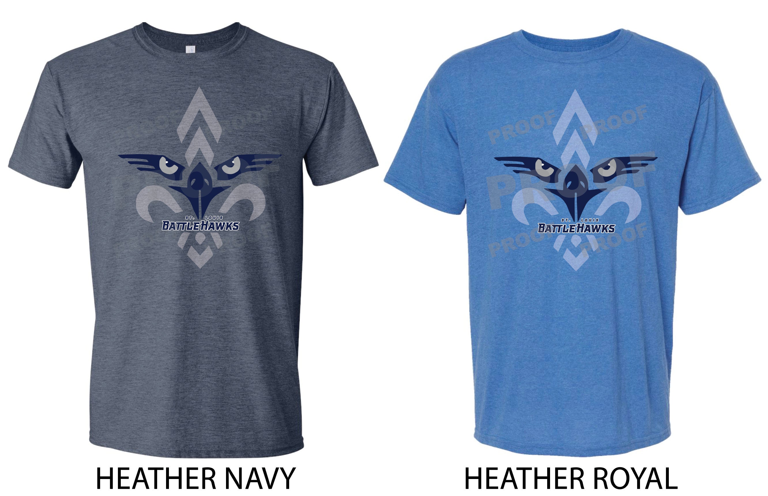 STL Battlehawks-bird Face/fleur De Lis Tee - Etsy