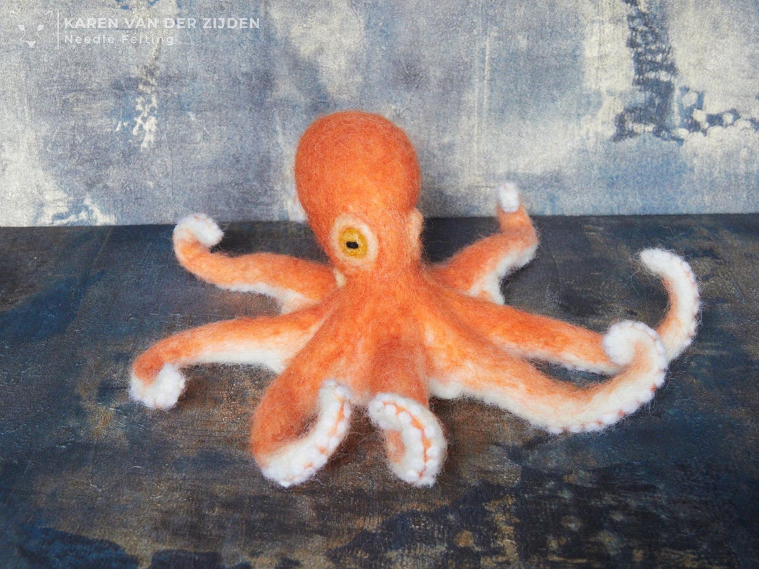 Needle Felted Octopus, Needle Felted Animal, Ocean Life Gift, Unique ...