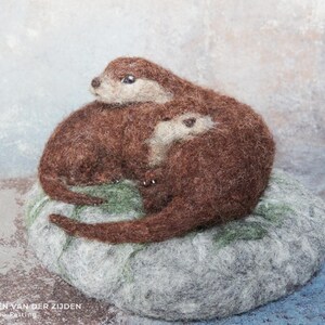 Needle Felted Otters | Felt Animals | Handmade European River Otter ...