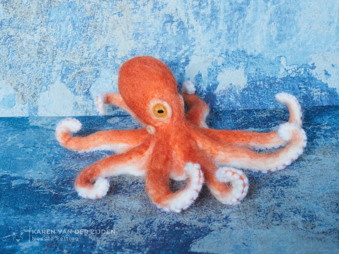 Needle Felted Octopus, Needle Felted Animal, Ocean Life Gift, Unique ...