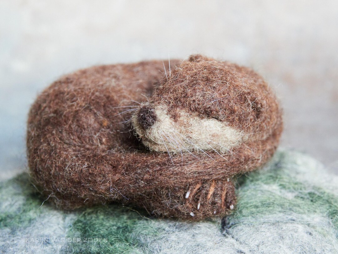 Needle Felted Otter | Felt Animals | Handmade European River Otter ...