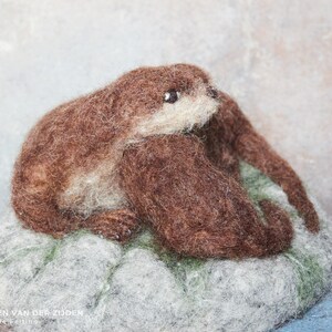 Needle Felted Otters | Felt Animals | Handmade European River Otter ...