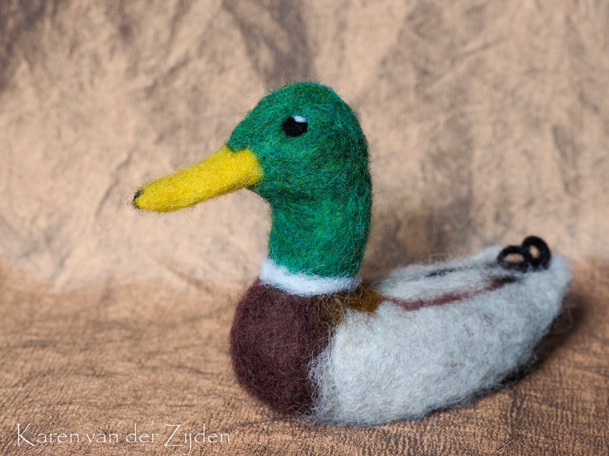 Needle Felted Mallard Duck drake felt felting wool | Etsy