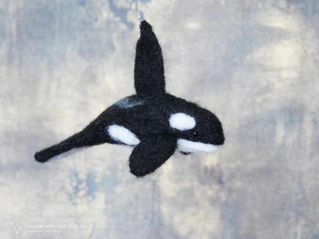 Needle Felted Orca / Killer Whale - Whales and Dolphins Gift, Wool Felt ...