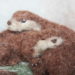Needle Felted Otters | Felt Animals | Handmade European River Otter ...