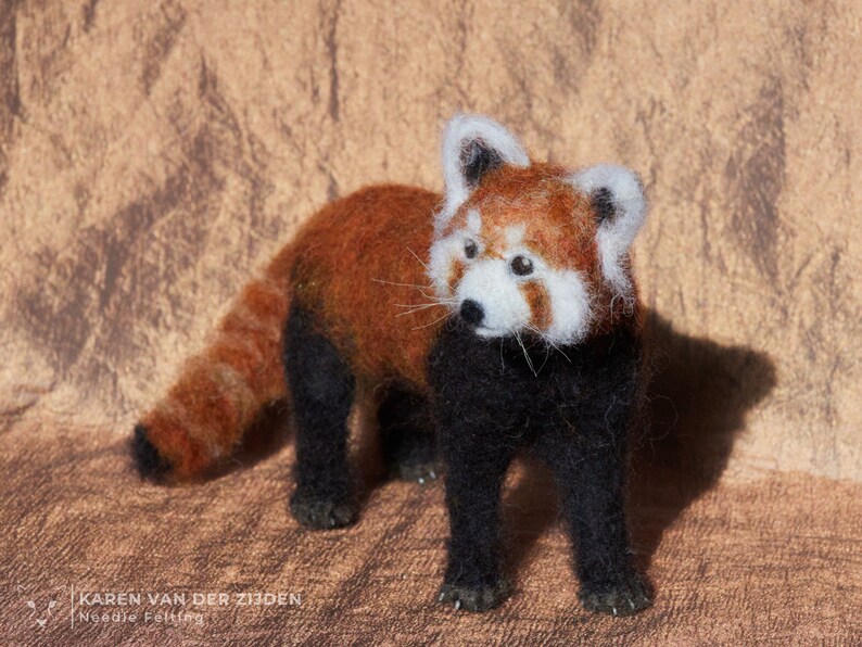 Needle Felted Red Panda Felt Animal Figurine Realistic Soft - Etsy