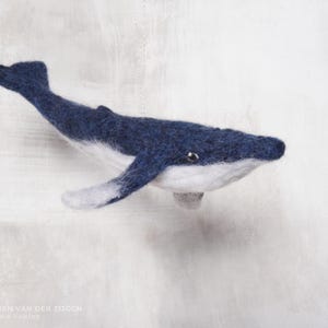 Needle Felted Humpback Whale - Realistic Felted Whale Hanging Ornament ...