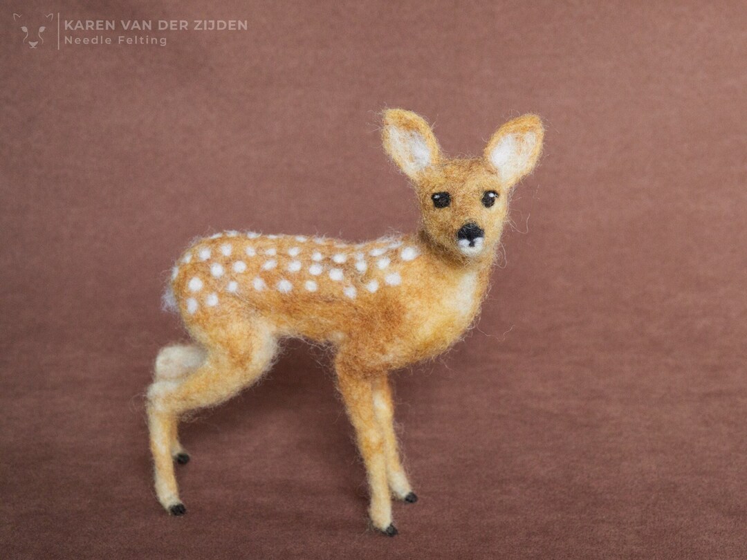 Needle Felted Fawn, Roe Deer, White Tailed Deer, Realistic Felt Animal ...