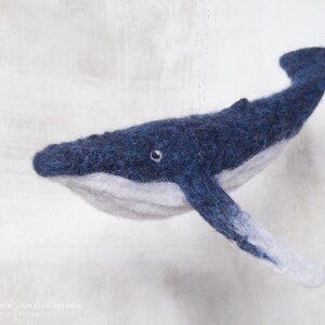 Needle Felted Humpback Whale - Realistic Felted Whale Hanging Ornament ...