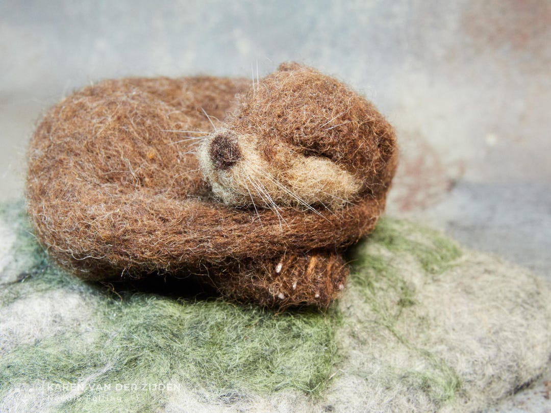 Needle Felted Otters | Felt Animals | Handmade European River Otter ...