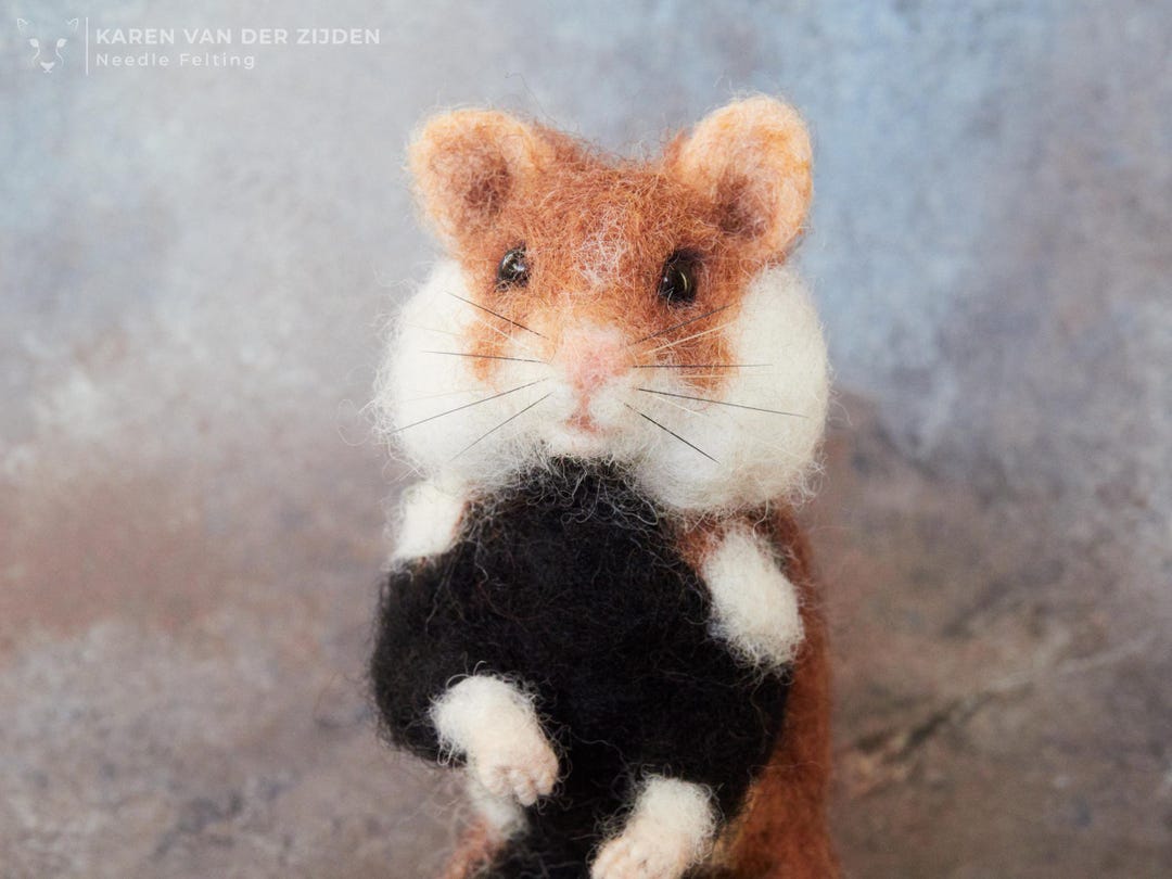 Needle Felted Hamster - Realistic Needle Felted Animal, Felted Wool ...