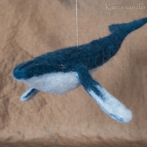 Needle Felted Humpback Whale Realistic Felted Whale Hanging Ornament ...