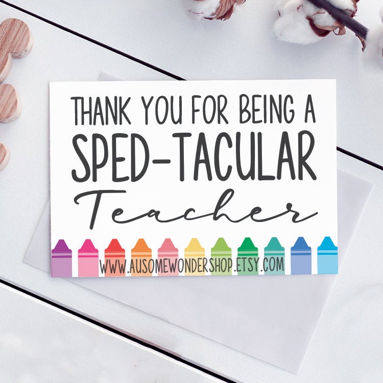 Teacher Appreciation Printable Card for Special Education Autism ...